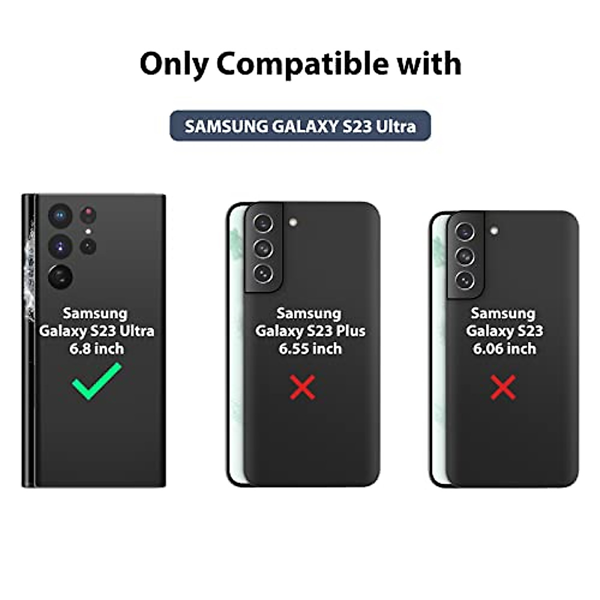 Nillkin for Samsung Galaxy S23 Ultra Wallet Case with Card Holder and Camera Cover, PU Leather Case with Magnetic Flip Cover, Card Slot, Slide Camera Protection (6.8 inch) - Black