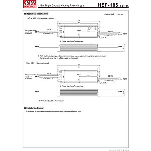 MEAN WELL HEP-185-54A 54V 3.45A 186.3W Single Output Switching Power Supply Harsh Environment
