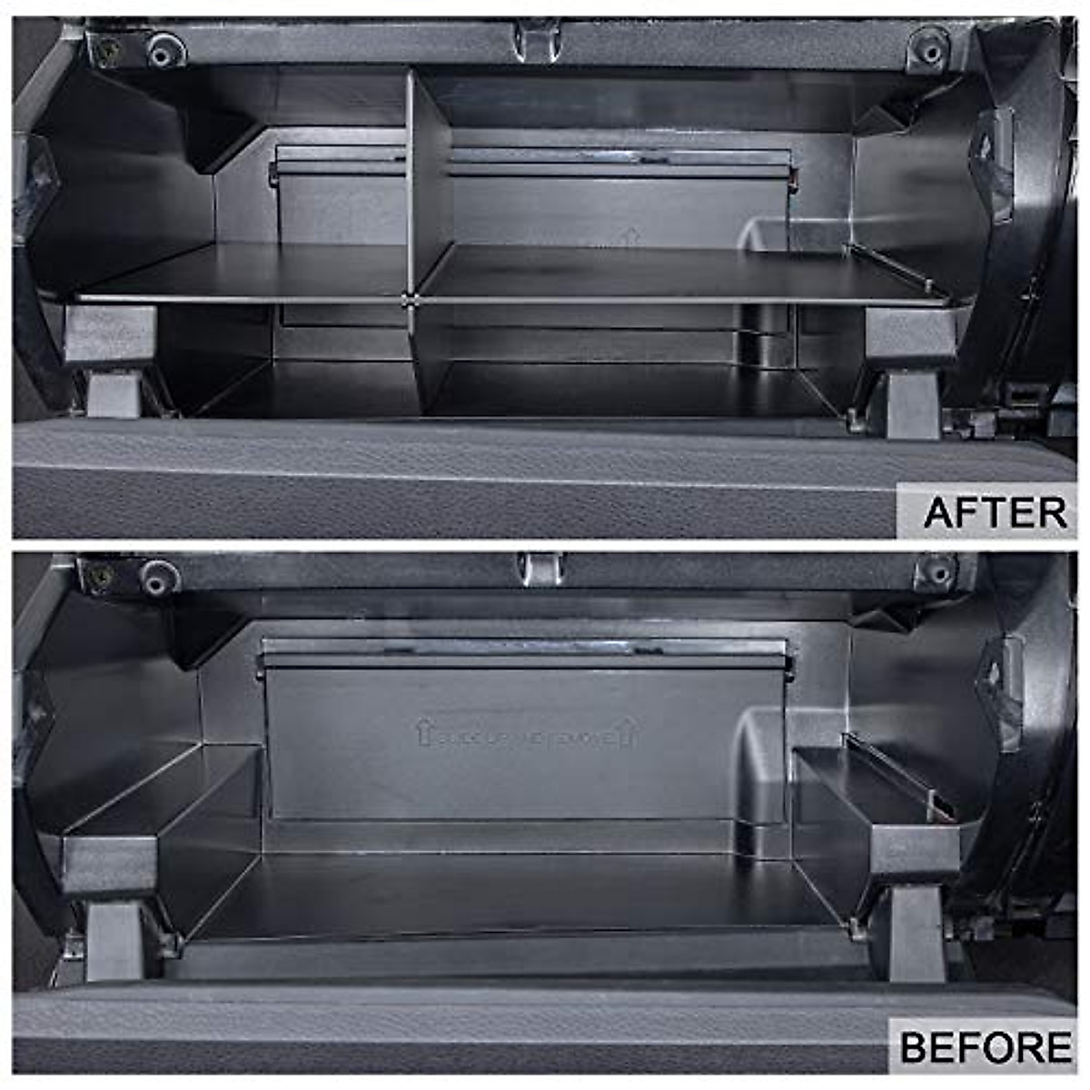 JKCOVER Compatible with Toyota Tacoma Glove Box Dividers Organizer 2016 2017 2018 2019 2020 2021 2022 2023 Accessories,Insert Box ABS Secondary Storage