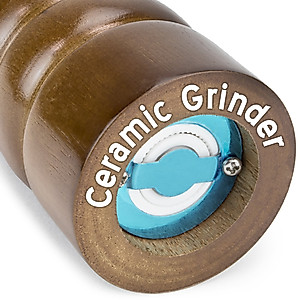 Wooden Pepper Mill - Gourmet Mahogany Salt, Pepper, and Spice Seasoning Grinder in 10.5", 12.5", & 16.5" by Back of House Ltd. (12.5)