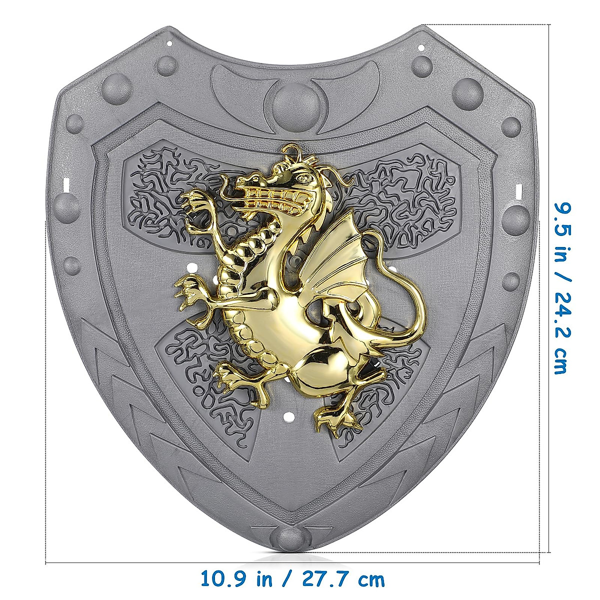 Toyvian Shield Toy Pirate Toy Boys Kids Toys Medieval Shield Toys for Kids Pretend Toys Kids Warrior Shield Party Decor Abs Silver Child Prom Decorate Kids Pirate Costume Kids Knight