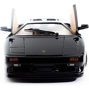 Maisto 1:18 Scale Lamborghini Diablo SV Diecast Vehicle, Black and White (31844BK)