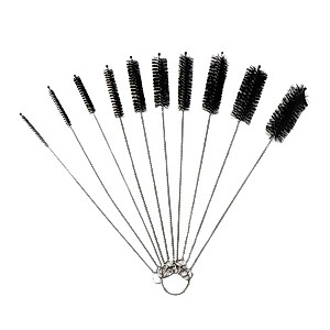Dahszhi 20Pcs 10 Sizes Humidifier Brush Cleaner Bottle Brush Small Diameter Drinking Straw Cleaning Brush,Black and White