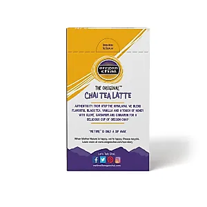 Oregon Chai Original Chai Tea Latte Single Serve Powdered Mix, 8 Count (Pack of 6)