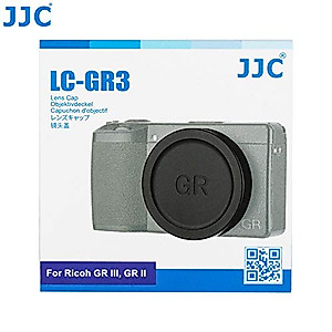 JJC LC-GR3 Metal Lens Cap for Ricoh GR III GR IIIx and GR II Camera, Ricoh GR III Lens Cap, Lens Cap for Ricoh GRIII GR IIIx GRII, Made of Premium Aluminium Alloy