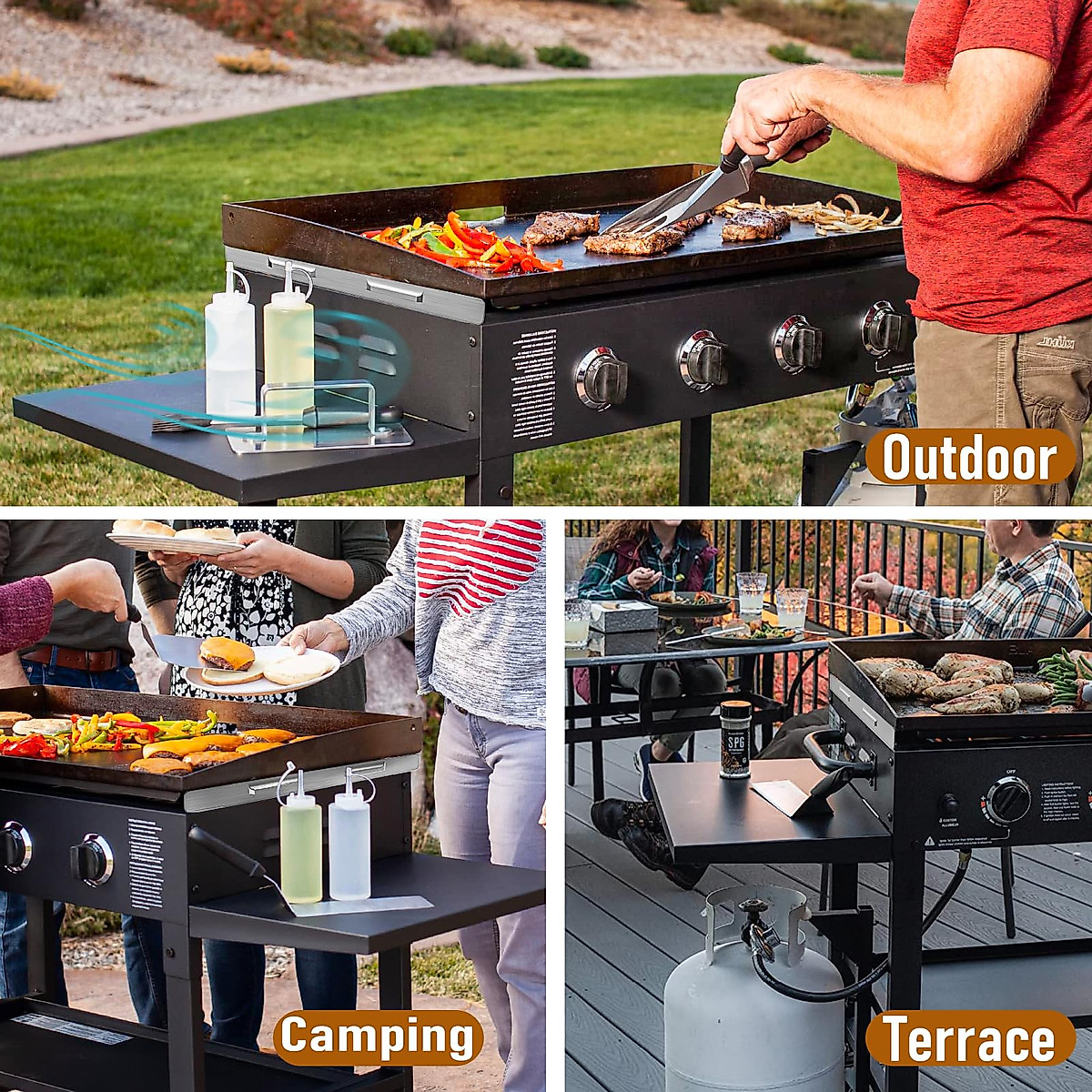 Grarg Wind Guards for Blackstone 22” Griddle,Blackstone Griddle Accessories Stainless Steel Magnetic Wind Screen for Outdoor Backyard BBQ Cooking Gas Saving(22 Inch)