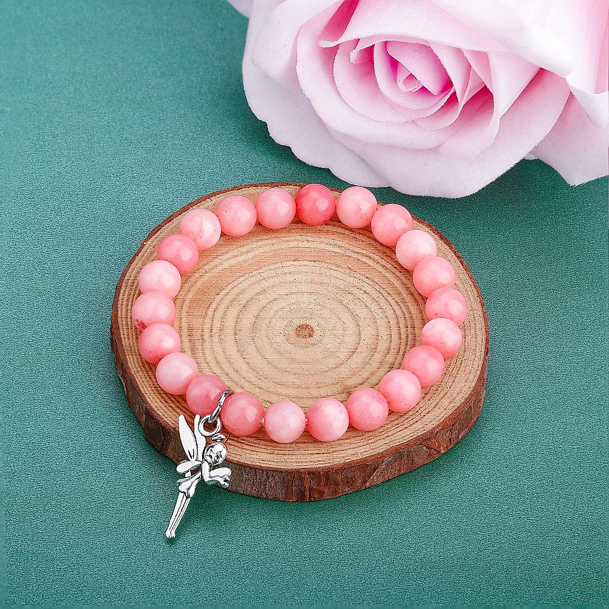 ARHTF Tooth Fairy Bracelet Tooth Fairy Letter First lost Tooth Gift from Tooth Fairy Gift (Rose pink toothfairy)