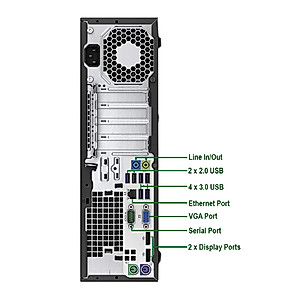 HP 800 G2 SFF Computer Desktop PC, Intel Core i5-6500 3.2GHz Processor, 8GB Ram, 128GB M.2 SSD, 1TB HDD, Wireless Keyboard & Mouse, WiFi | Bluetooth, New Dual 19 Monitor, Windows 10 Pro (Renewed)