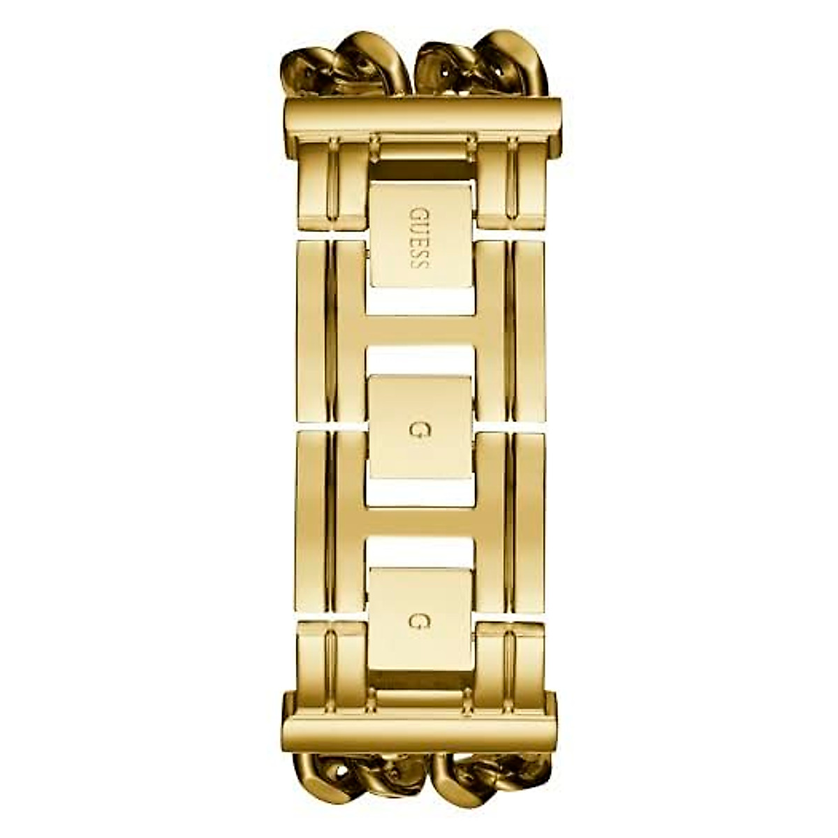 GUESS Women's Quartz Watch with Stainless Steel Strap, Gold, 24 (Model: U1117L5)