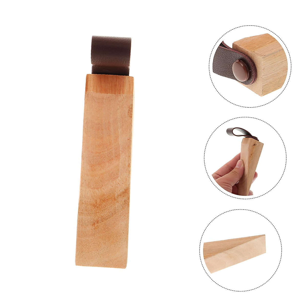 2pcs Protective Door Stop Wood Door Wedge Home Tools Door Stopper Home Door Wedge Wooden Door Blocker Solid Wood Door Stopper Creative Door Stopper Household Supplies