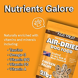 TRMC Real Meat Air Dried Dog Food w/Real USA Chicken - 2lb Bag of Grain-Free Real Meat Dog Food Sourced from Free-Range, Cage-Free Chicken - Digestible, All Natural, High Protein Chicken