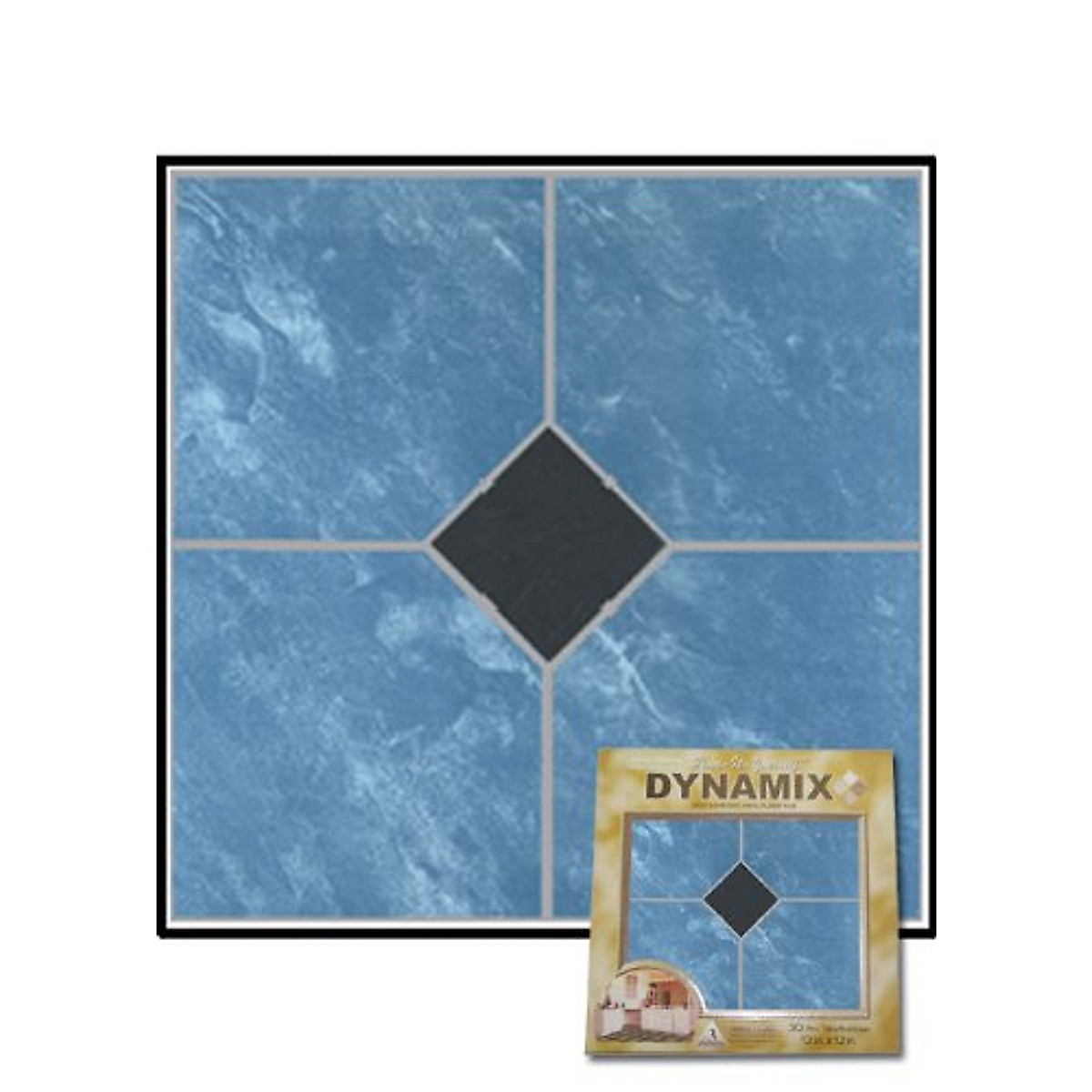 Home Dynamix 23057 Dynamix Vinyl Tile, 12 by 12-Inch, Blue, Box of 20