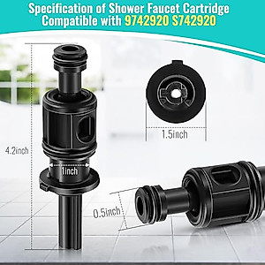 Dreyoo Compatible with Price Pfister Avante Shower Trim Kit, Applied for Tub and Shower Faucet Replacement, Push Pull Shower Valve Parts with Cartridge, Escutcheon, Screws, Sleeve, Handle and Gasket