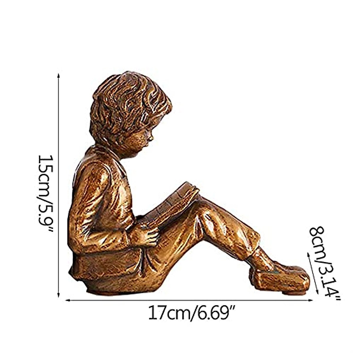 YAOLUU Bookend Reading Child Bookends Home Decoration Accessories Office Study Room Display Antique Book Stand Resin Ornaments Desktop Decors Shelf bookend