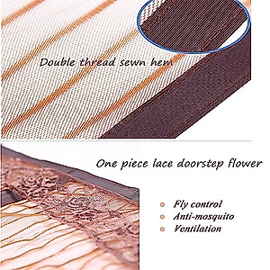 Magnetic Screen Door Mesh, Size: 35 x 87in/90 x 220cm, Apartment Backyard Balcony Decor Hands Free Garage Door Curtains Bugs Netting for Patio Pet and Kid Friendly Convenient Entry Magnetic Closure