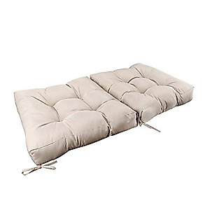 SewKer Outdoor Seat Back Chair Cushion, 21" x 21" x 21" Indoor Tufted Seating Patio Couch Furniture Replacement Cushions - Light Brown