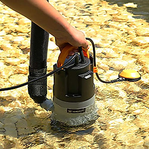 DEKO 400W 1/2HP Sump Pump 1981GPH Submersible Pump Clean/Dirty Water Pump Swimming Pool Garden Tub Pond Flood Drain w/Float Switch and Long 16ft Cable