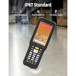 Rugged Android Handheld PDA Warehouse Inventory Barcode Scanner, Integrated Zebra 2D Scan Engine, Physical Keypad, GPS, WiFi & 4G for WMS & Logistics & Charge Dock