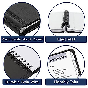 AT-A-GLANCE 2023 Monthly Planner, DayMinder, 7" x 8-1/2", Medium, Monthly Tabs, Hardcover, Black (G400H00)