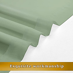 Aiyufeng Sheer Bedroom Curtains 2 Panel Sets 84" Inch Length - Transparent Light Weight Soft Sage Window Treatment Panels for Study Room/Living Room/Guest Room, Per Panel W40 X L84 inches