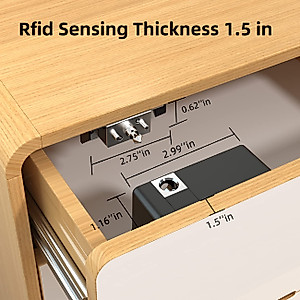 Rixiang RFID Electronic Cabinet Lock Hidden DIY for Wooden Cabinet Locker Drawer Cupboard Latch Lock