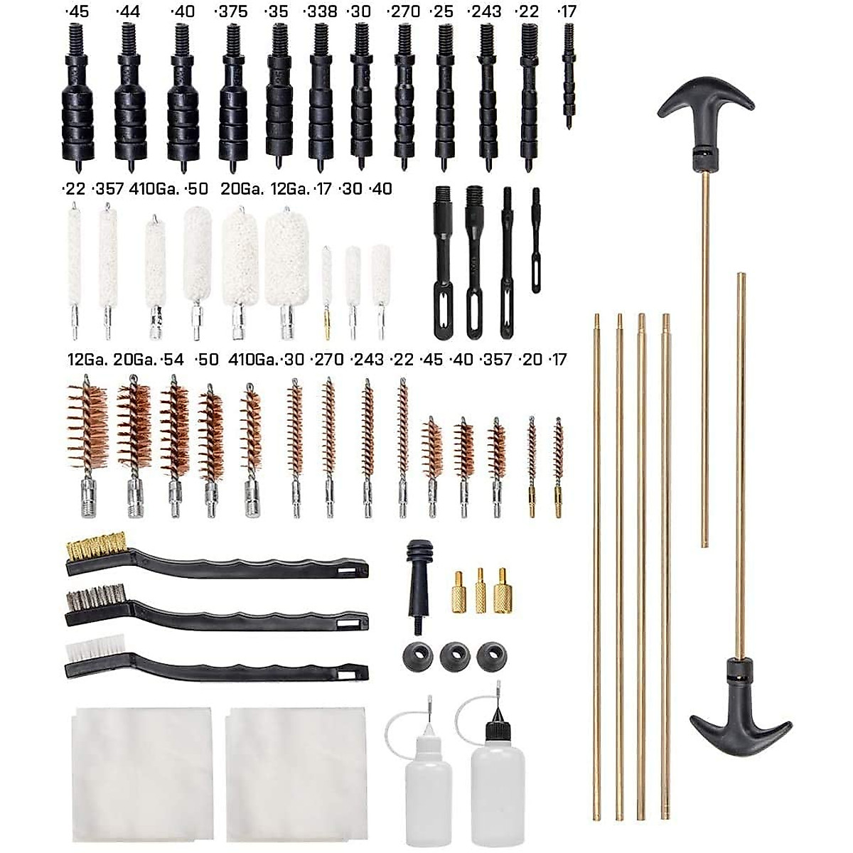 GLORYFIRE Universal Gun Cleaning Kit Hunting Handgun Shot Gun Cleaning Kit for All Guns with Case Travel Size Portable Metal Brushes