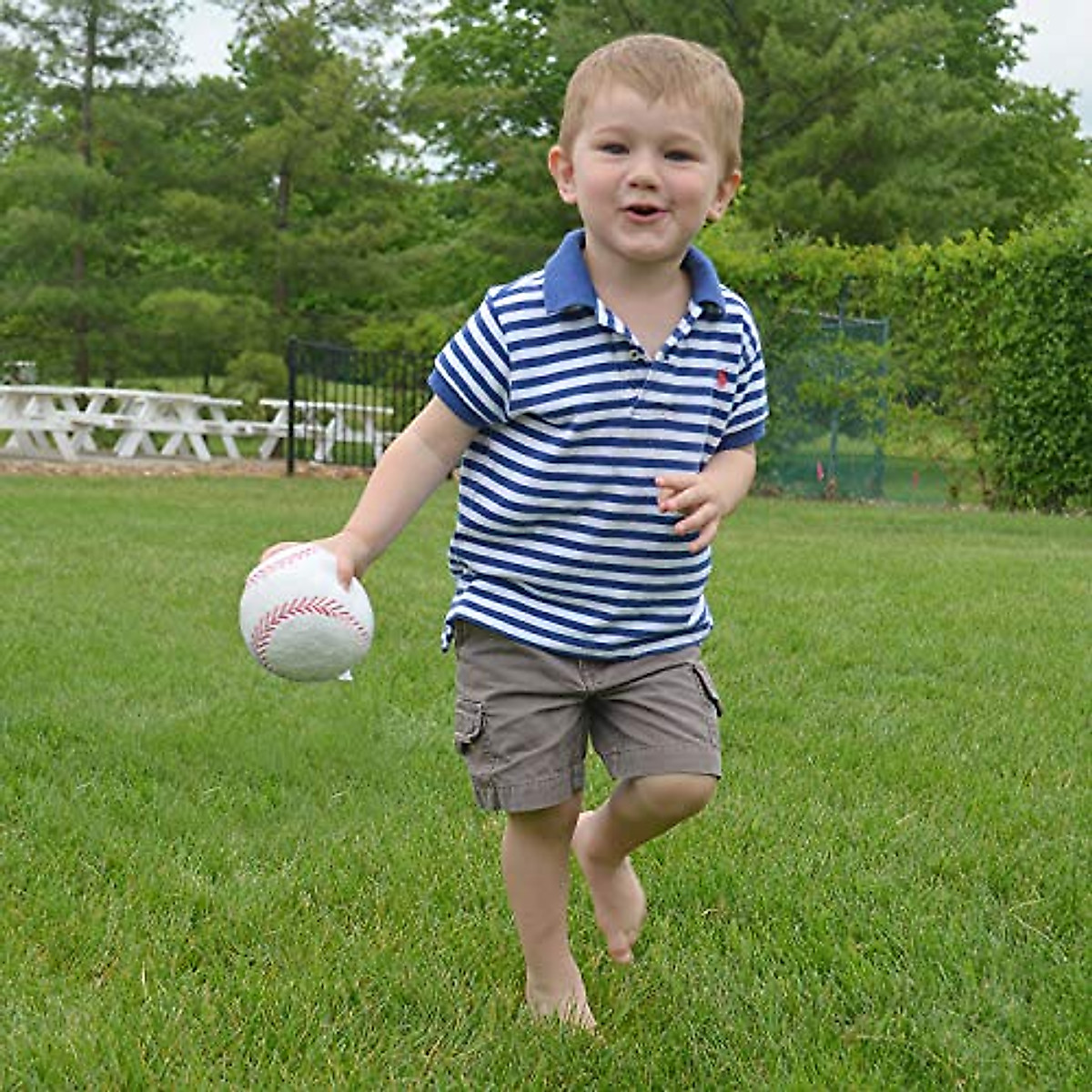 CatchStar Plush Baseball Stuffed Baseball Toy Durable Baseballs Plush Toy Soft Sports Ball Toy Gift for Kids Boy Baby Children Infant Toddler 4"