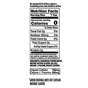 ARDOR ENERGY Sparkling Water TROPICAL variety 12 pack with 100mg Organic Caffeine from Green Tea & 200mg Organic L-Theanine (Focus & Calm). No Sugar. No Calories. Vegan. Gluten Free.