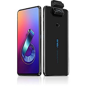 ASUS ZenFone 6 (ZS630KL-S855-6G64G-BK) - 6.4” FHD+ 2340x1080 All-Screen NanoEdge Display - 48MP Flip Camera – 6GB RAM - 64GB Storage - LTE Unlocked Dual SIM Cell Phone - US Warranty - Black