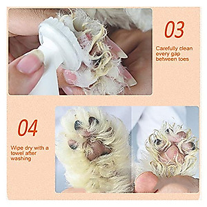 Pet Foot Cleaning Foam Paw Cleaner No Washing Pet Shampoo with Silicone Brush for Dogs Cats General Paw Scrubber Foot Cleaner Brush
