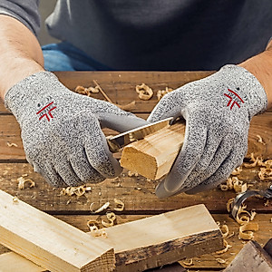 SAFEAT Safety Grip Work Gloves for Men and Women – Protective, Flexible, Cut Resistant, Comfortable PU Coated Palm. Complimentary Ebook Included. Size Medium 1 Pair