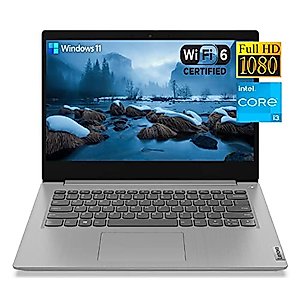 Lenovo IdeaPad 3i Laptop, 14" FHD Display, Dual-core Intel i3-1115G4 Processor, 8GB RAM, 256GB SSD, Webcam, HDMI, 4 in 1 Card Reader, Dolby Audio, Wi-Fi 6, Windows 11 Home, Platinum Grey