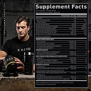Pre Workout Powder; Pre-KAGED Elite Preworkout for Men & Women, High Stimulant for Workout Energy, Focus & Pumps; Premium L-Citrulline, Beta Alanine, Creatine, & 388mg of Caffeine, Strawberry Lemonade