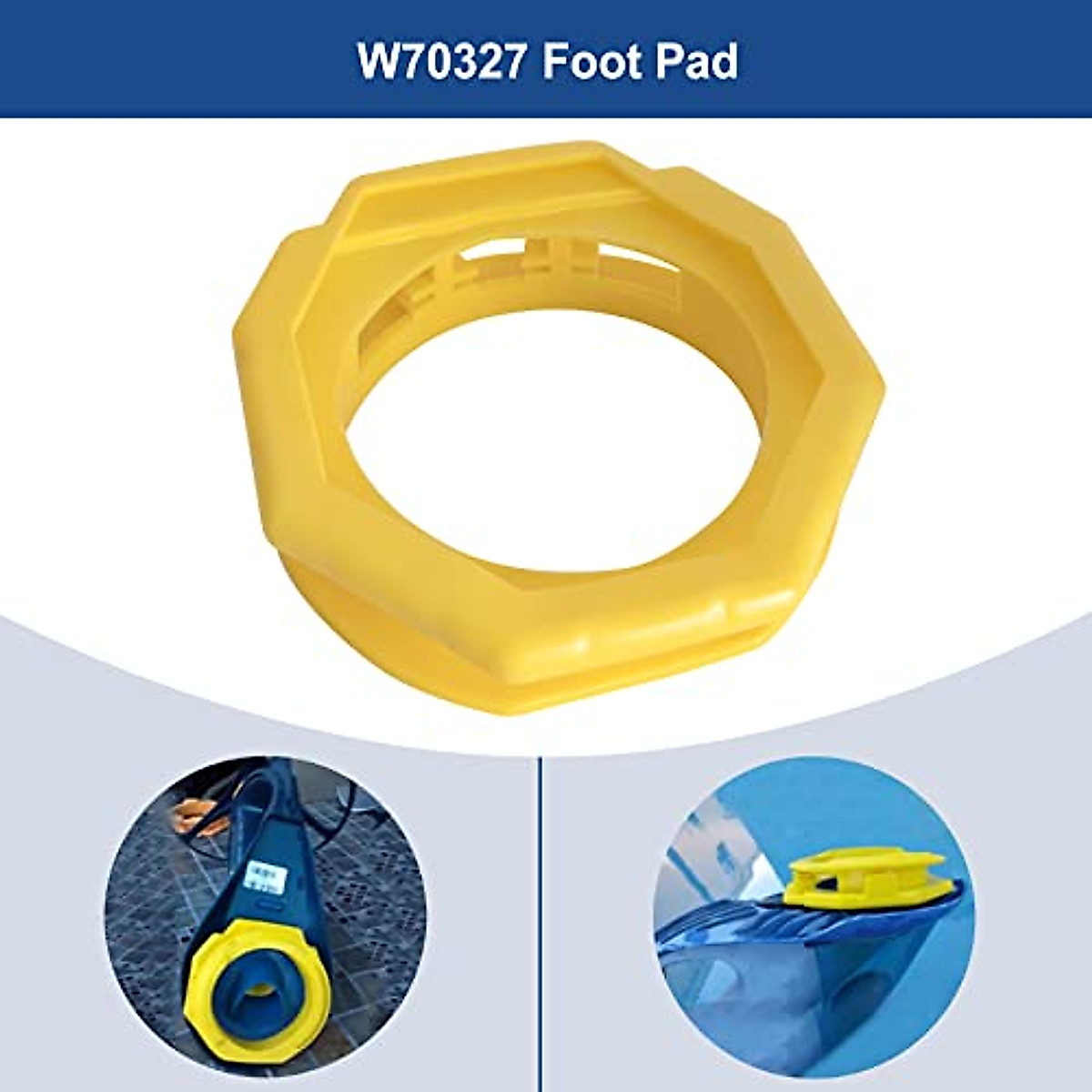 4 Pieces Pool Cleaner Replacements Include W70329 Finned Seal Disc Skirt & W69698 Pool Cleaner Diaphragms & W70327 Foot Pad Compatible with Zodiac Baracuda G2 G3 G4, Replace W72855 W69721 W46666