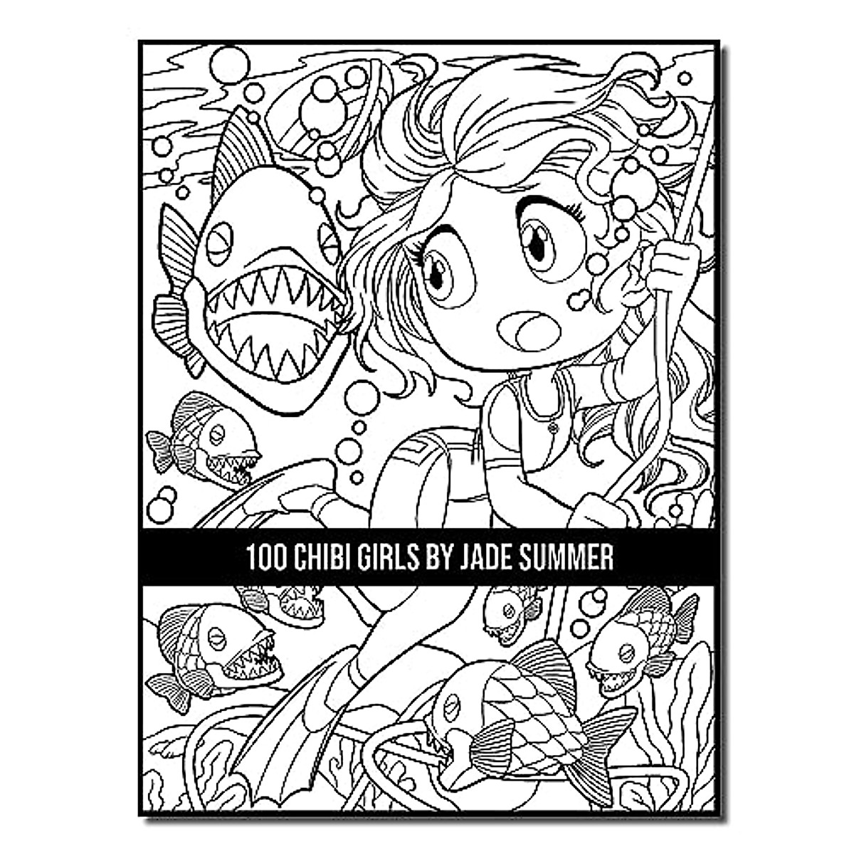 100 Chibi Girls: An Adult Coloring Book Collection with Cute Girls, Fantasy, Horror, Christmas, and More!