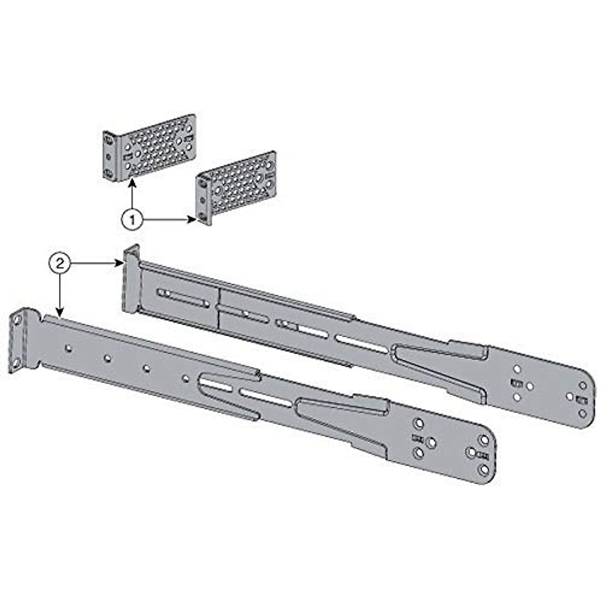 RW RoutersWholesale - Mounting Kit Compatible with Cisco Catalyst 3650 & 9300 Switches / 4PT-KIT-T1=