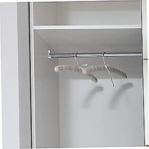 Cabilock 100 pcs Closet Support Curtain Bracket Corner Supports Shower Duty Rod Flange Outlet Mount U End Wardrobe Holder Shaped Receptacle Kickstand for Mm Wall Rods Clo Lever Heavy Pipe