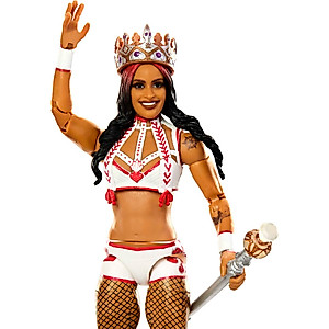 Mattel WWE Elite Collection Action Figure & Accessories, Series #99 Queen Zelina 6-inch Collectible with 25 Articulation Points & Swappable Hands