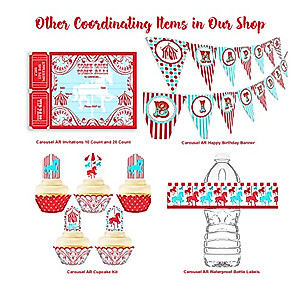 Big Top Circus Happy Birthday Banner Pennant