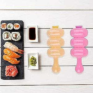 10 PCS Rice Ball Molds Egg Sushi Rice Mold Non-Stick Rice Ball Maker Shake Rice Ball Maker Mold Include 2 PCS Rice Ball Mold Shaker and 6 PCS Animal Boiled Egg Rice Sushi Molds for Beginner Kid-1