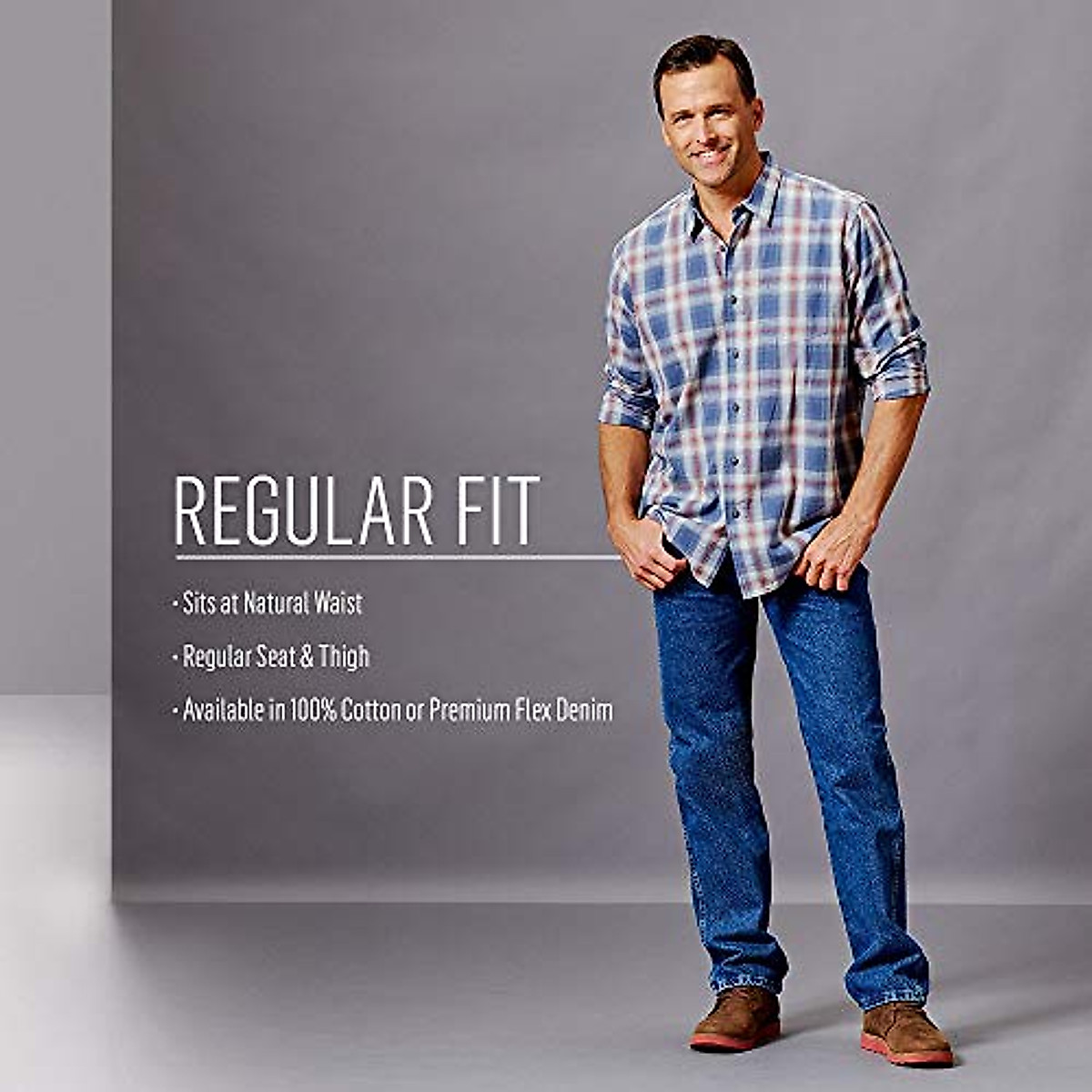 Wrangler Authentics Men's Classic 5-Pocket Regular Fit Jean, Twilight Flex, 38W x 29L