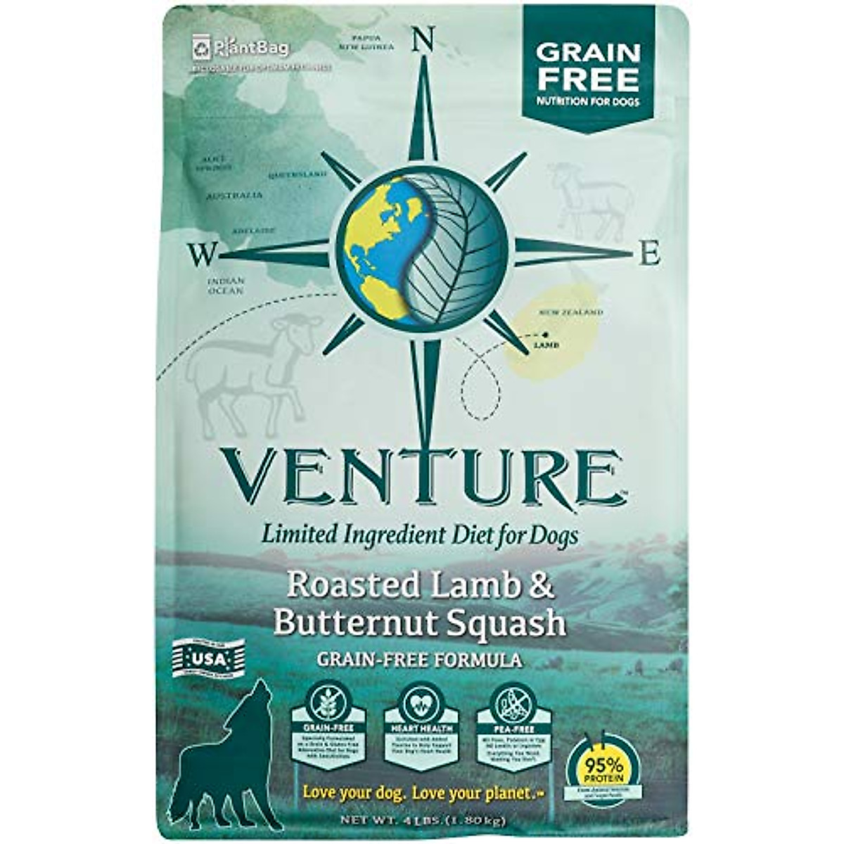 Venture Roasted Lamb & Butternut Squash Limited Ingredient Dry Dog Food, 4 lbs. (1710565E)