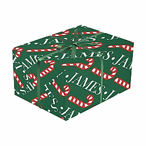 Artsadd Personalized Christmas Wrapping Paper Rolls for Boys&Girls Kids Adults, Custom Gift Wrapping Paper Roll 58 x 23 Inches