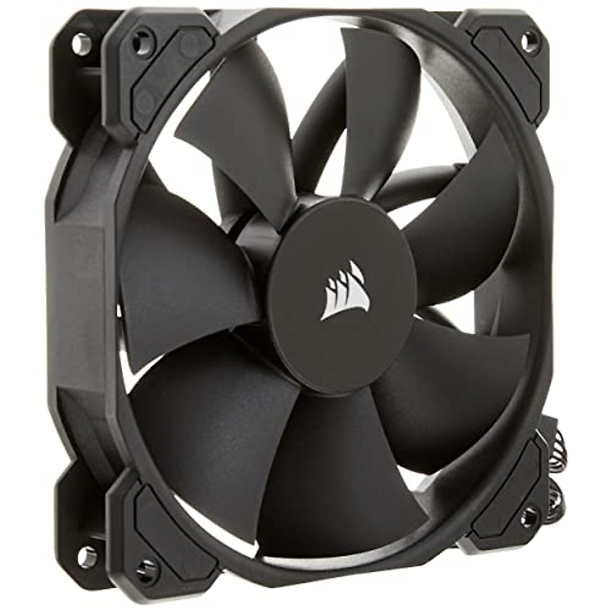 Corsair SP120 Elite, 120mm PWM Hydraulic Bearing Case Fan with CORSAIR AirGuide Technology - Low-Noise, 24.7 dBA, Fan Speeds from 300 RPM - 1,300 RPM, 45.4 CFM, Single Pack - Black