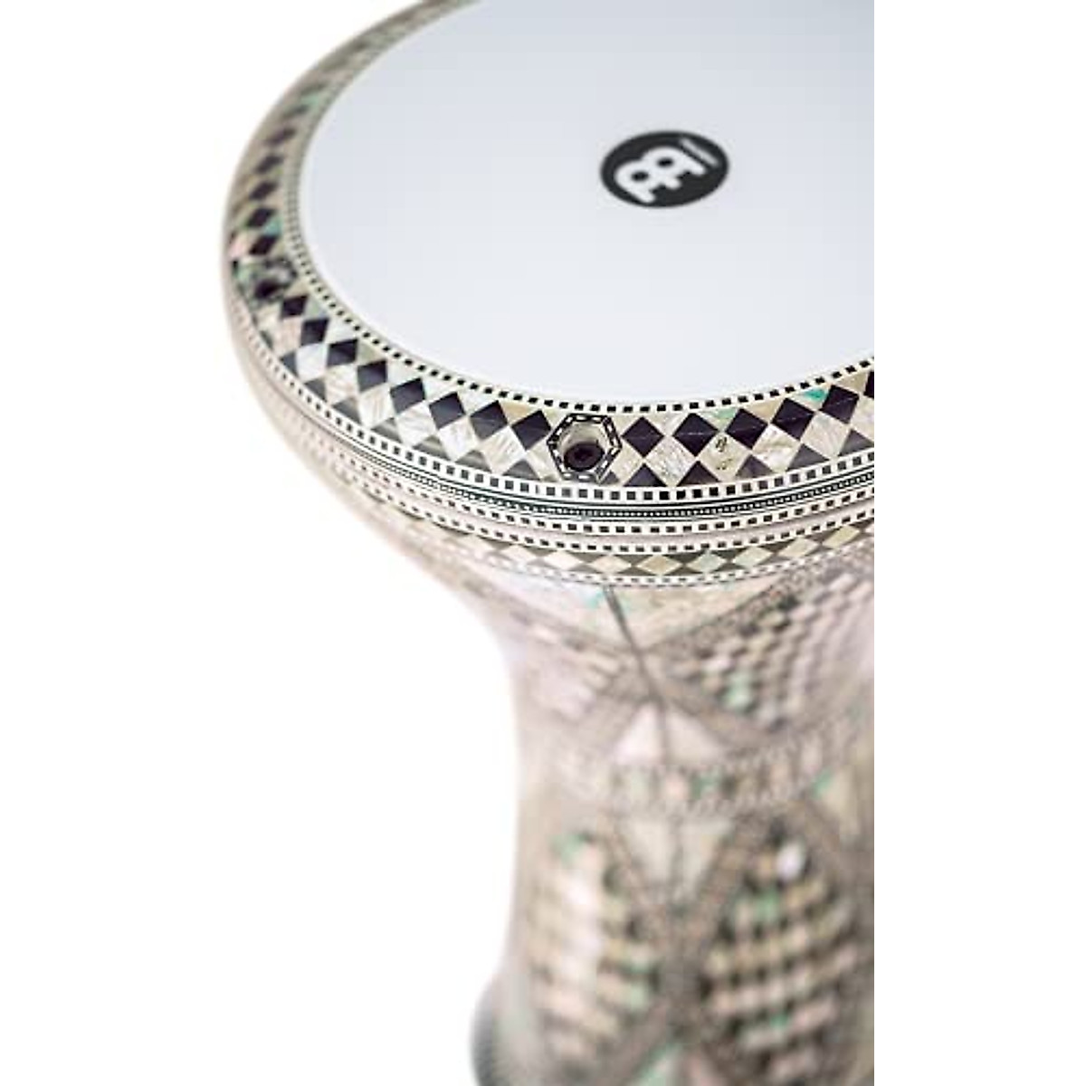 Meinl Percussion Artisan Edition Doumbek with Cast Aluminum Shell and Mother of Pearl Inlay — Made in Egypt — 8 3/4" Tunable All-Weather Synthetic Head, 2-Year Warranty, Mosaic Royale (AEED1)