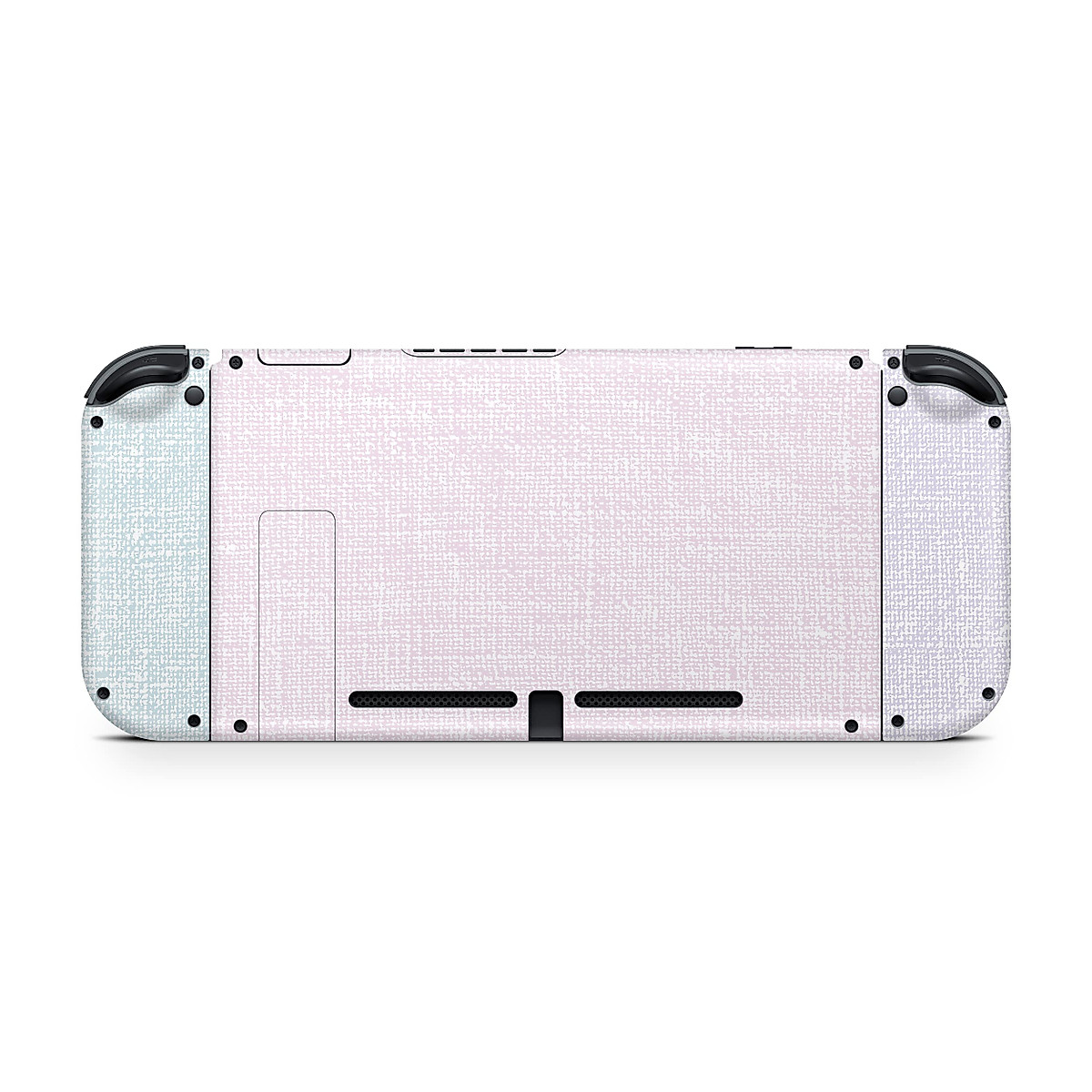 Tacky Design Retro Pastel Skin Compatible with Nintendo Switch Skin Wrap Cover, Fabric Texture Colorwave for Nintendo Switch Stickers, Premium Vinyl 3M Full Wrap Decal.