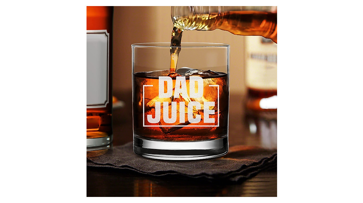 NeeNoNex Dad Juice Whiskey Glass - Ideal Gift for Dads