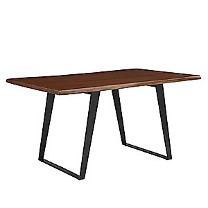 Modway Live Edge Ardor Dining Table, 60", Black Walnut