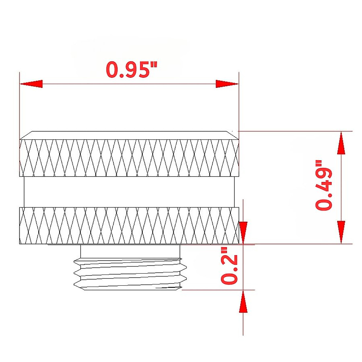 Dracaena 6 Pack G1/4" Thread to 16MM OD Hard Tubing Compression Fitting with Rings for Rigid Acrylic Tube for Computer Water Cooling System, Black