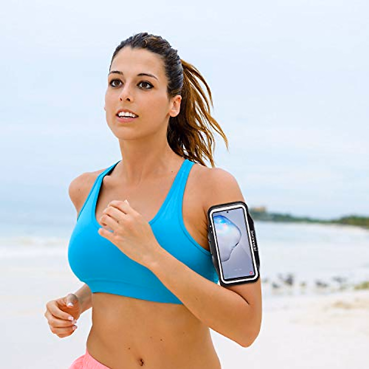 Galaxy S24 Ultra, S23 Ultra, S22 Ultra Armband, JEMACHE Gym Workouts Running Phone Arm Band for Samsung Galaxy S21/S22/S23/S24 Ultra (5G), Note 20 Fits Otterbox Defender Case